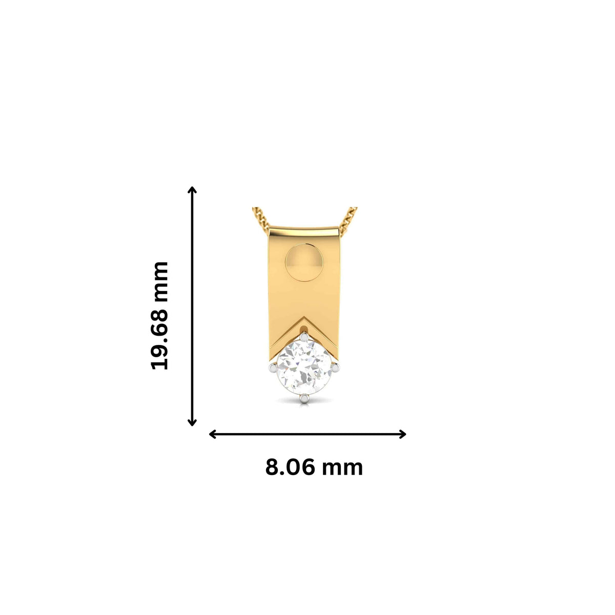 Fade 0.85 Pointer Round Lab Diamond Pendant | Fiona Diamonds