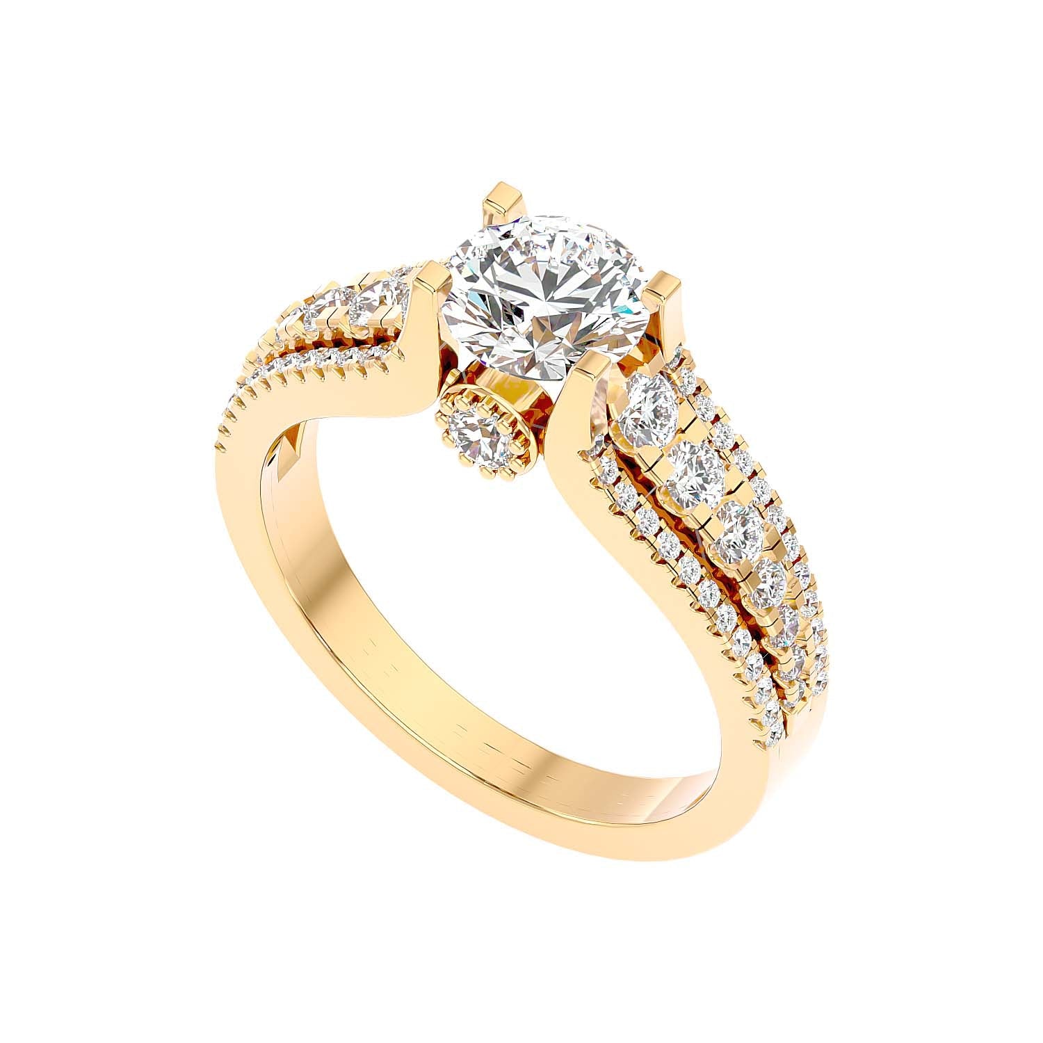 Buy Trancy 65 Pointer Round Lab Diamond Ring I Fiona Diamonds
