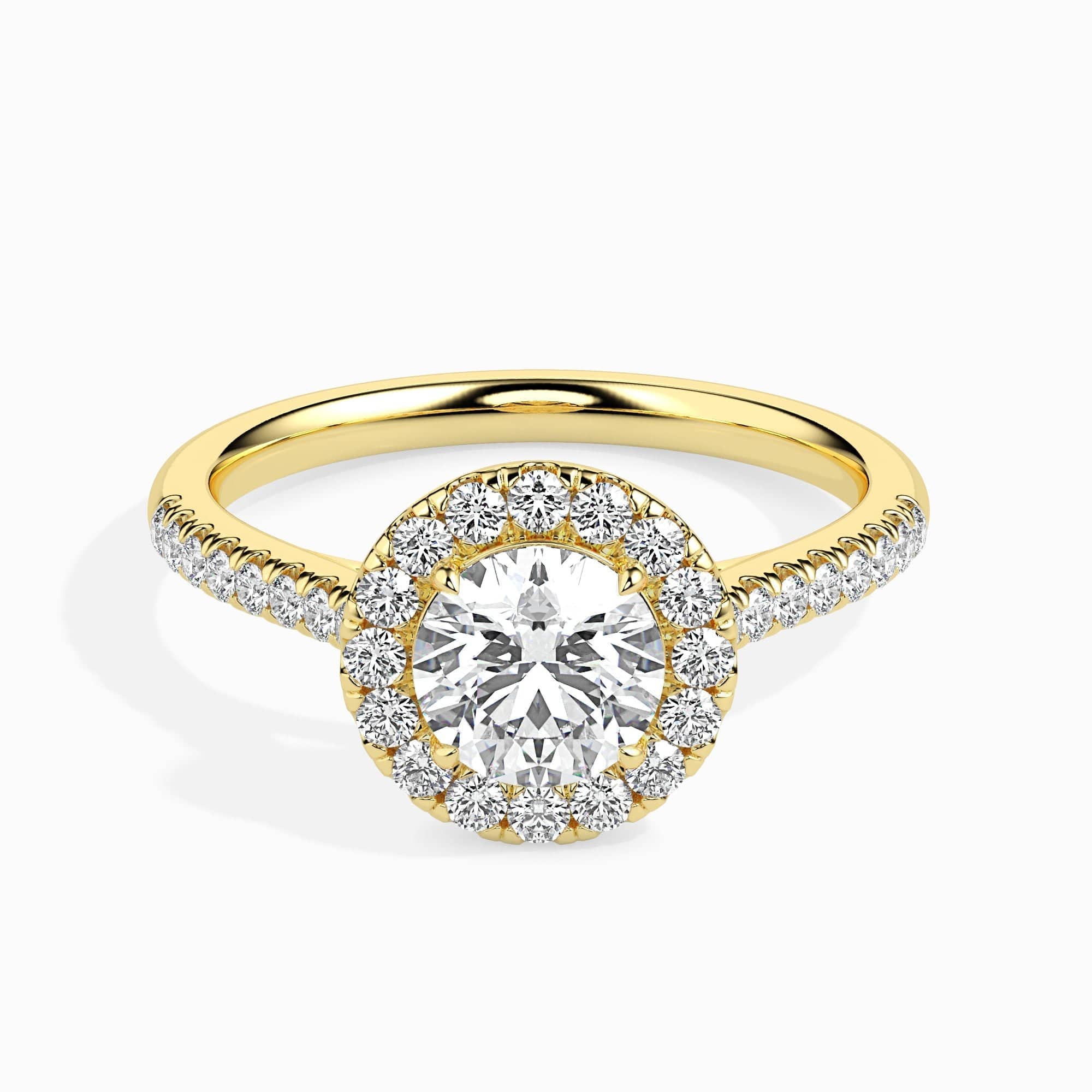 Buy Sage Round Halo Lab Diamond Ring I Fiona Diamonds